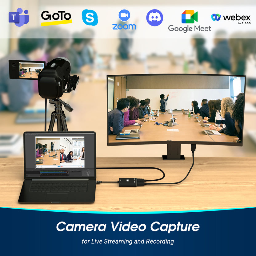 HDMI Capture Card with PC Connection via USB | OBS Compatible VGB500 ...